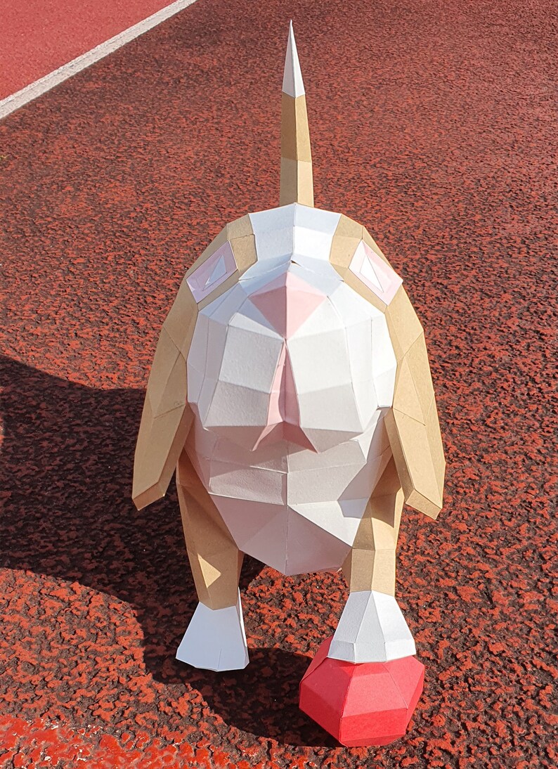 Papercraft Template Basset Hound: Low Poly 3D Papercraft Template PDF ...