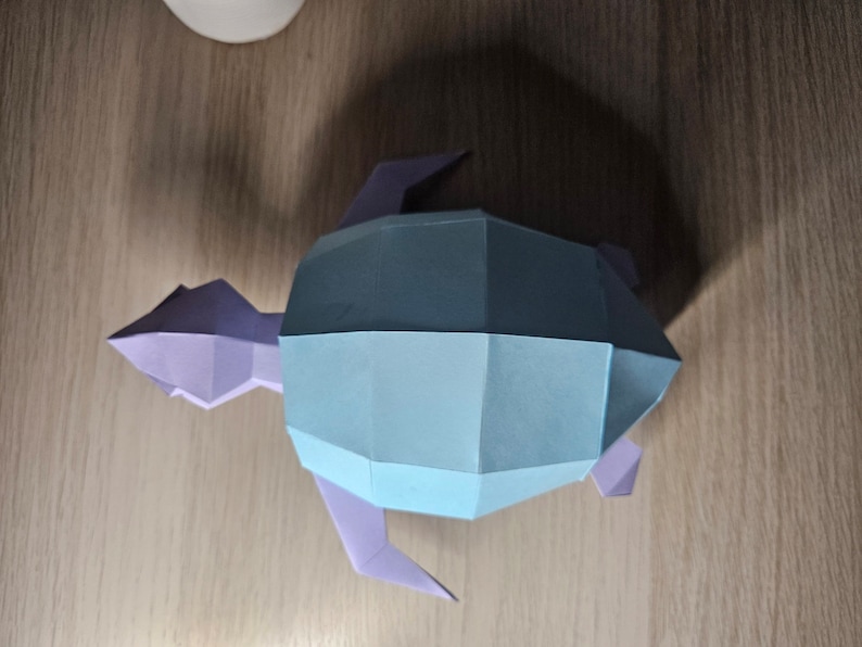 3D Papercraft A Turtle (ver 2.0) : Low Poly Papercraft Template PDF,SVG ...