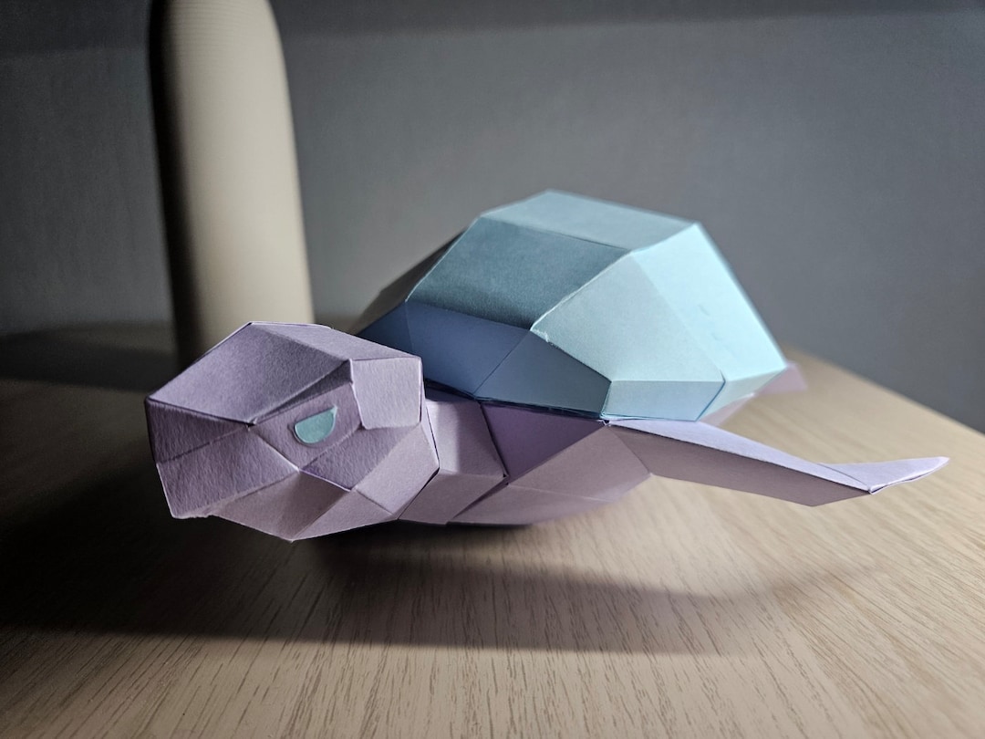 3D Papercraft A Turtle (ver 2.0) : Low Poly Papercraft Template PDF,SVG ...