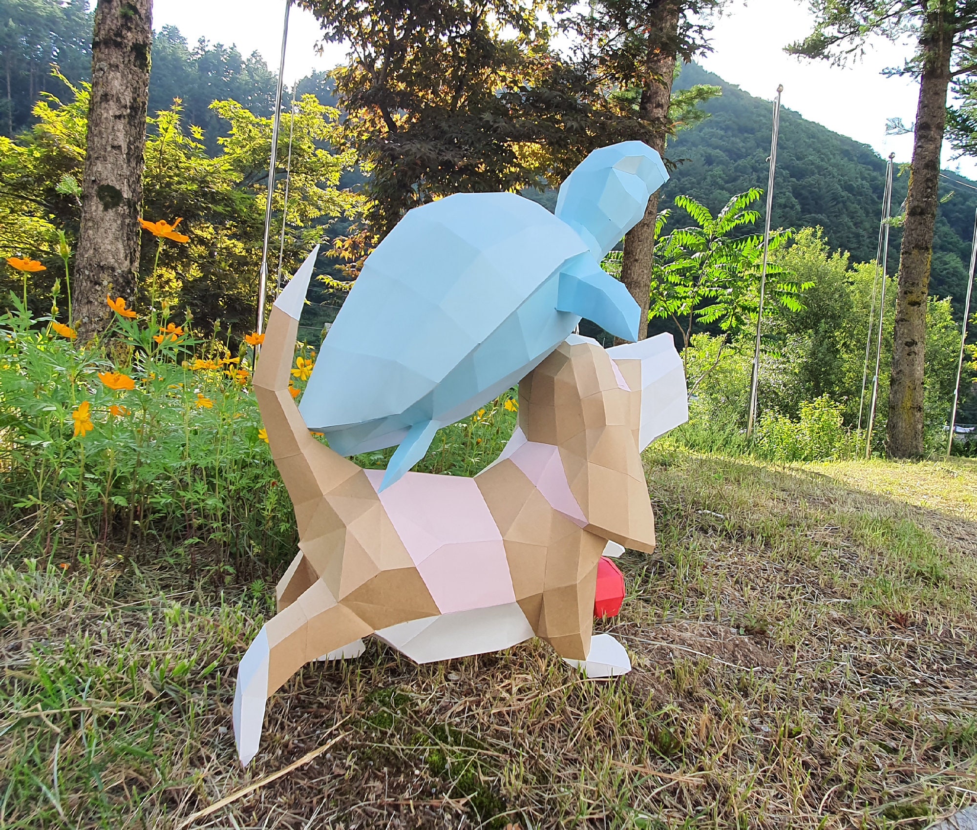 3D Papercraft A Turtle: Low Poly Papercraft Template PDF - Etsy