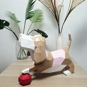 Papercraft Template Basset Hound: Low Poly 3D Papercraft Template PDF ...
