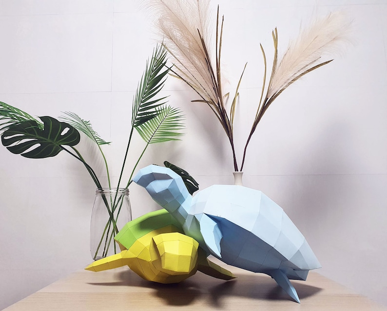 3D Papercraft A Turtle: Low Poly Papercraft Template PDF,SVG Template ...