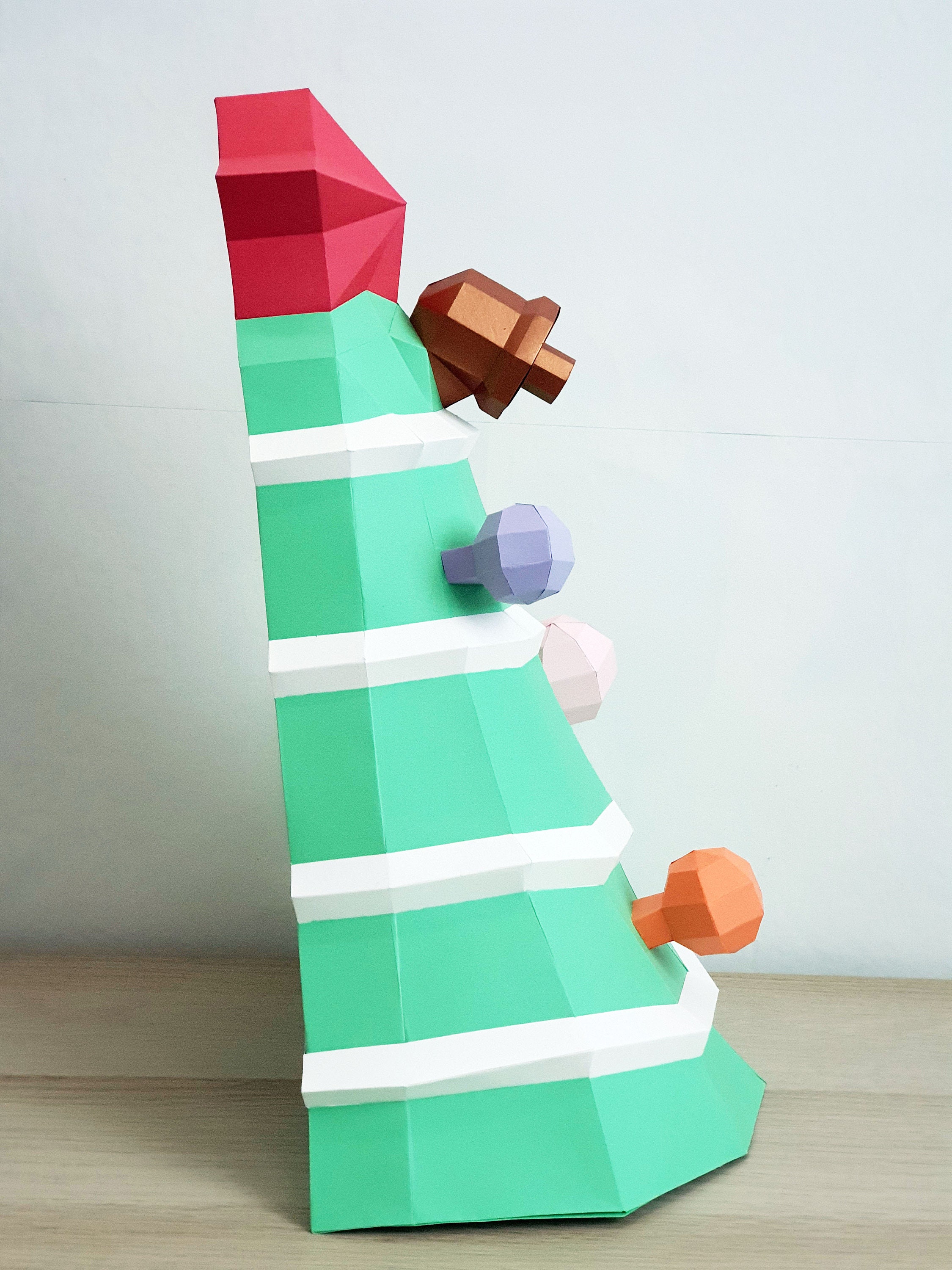 Papercraft Template Christmas Tree : Low Poly 3D Papercraft - Etsy