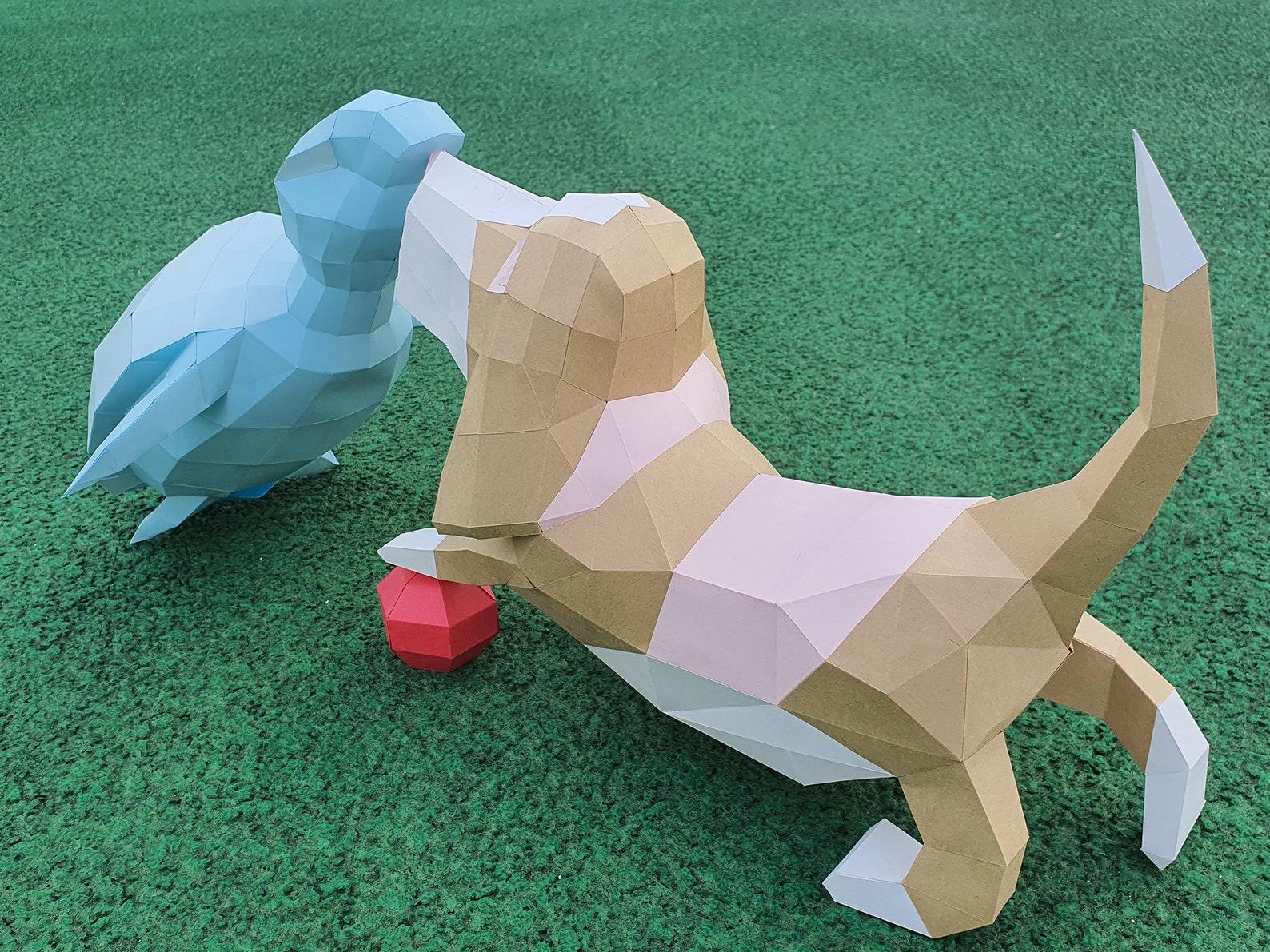 Papercraft Template Basset Hound: Low Poly 3D Papercraft Template PDF ...