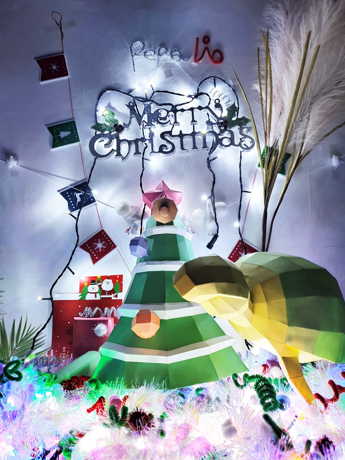 Papercraft Template Christmas Tree : Low Poly 3D Papercraft - Etsy