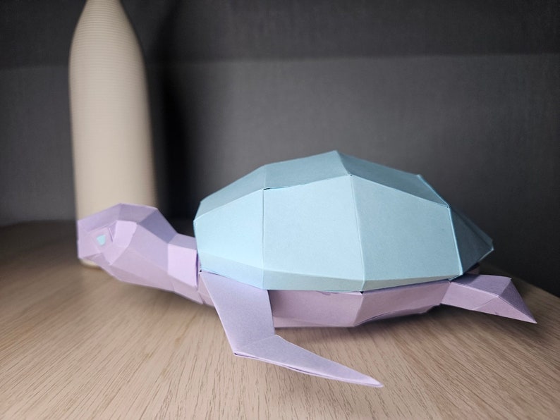 3D Papercraft A Turtle (ver 2.0) : Low Poly Papercraft Template PDF,SVG ...