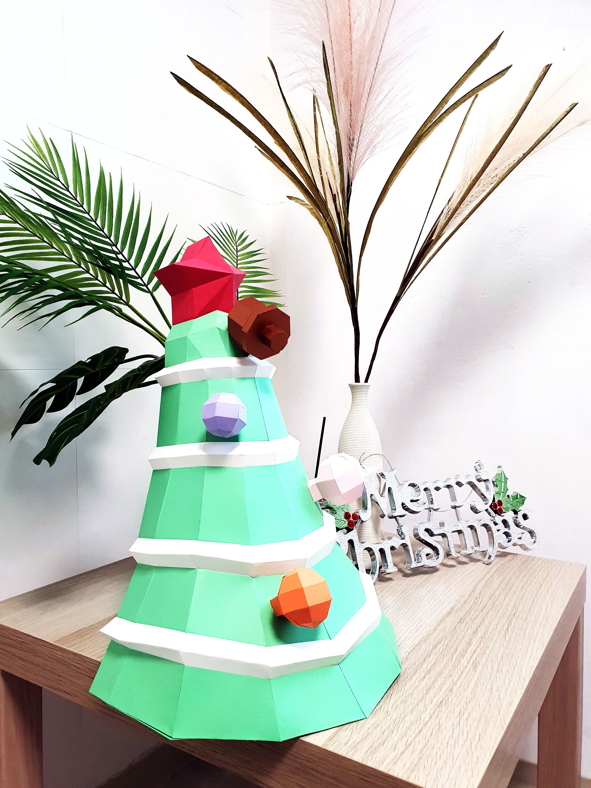 Papercraft Template Christmas Tree : Low Poly 3D Papercraft - Etsy