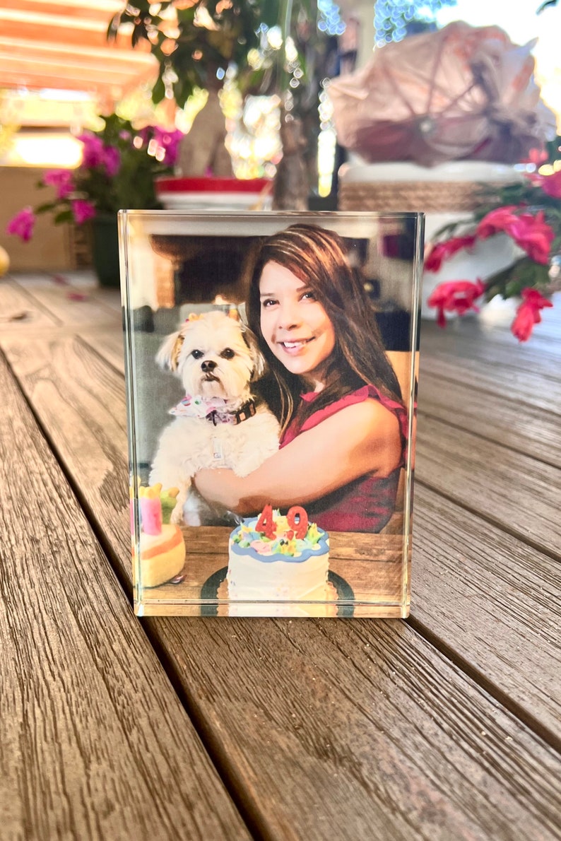 Glass Photo Block Personalize Your Home With an Elegant - Etsy