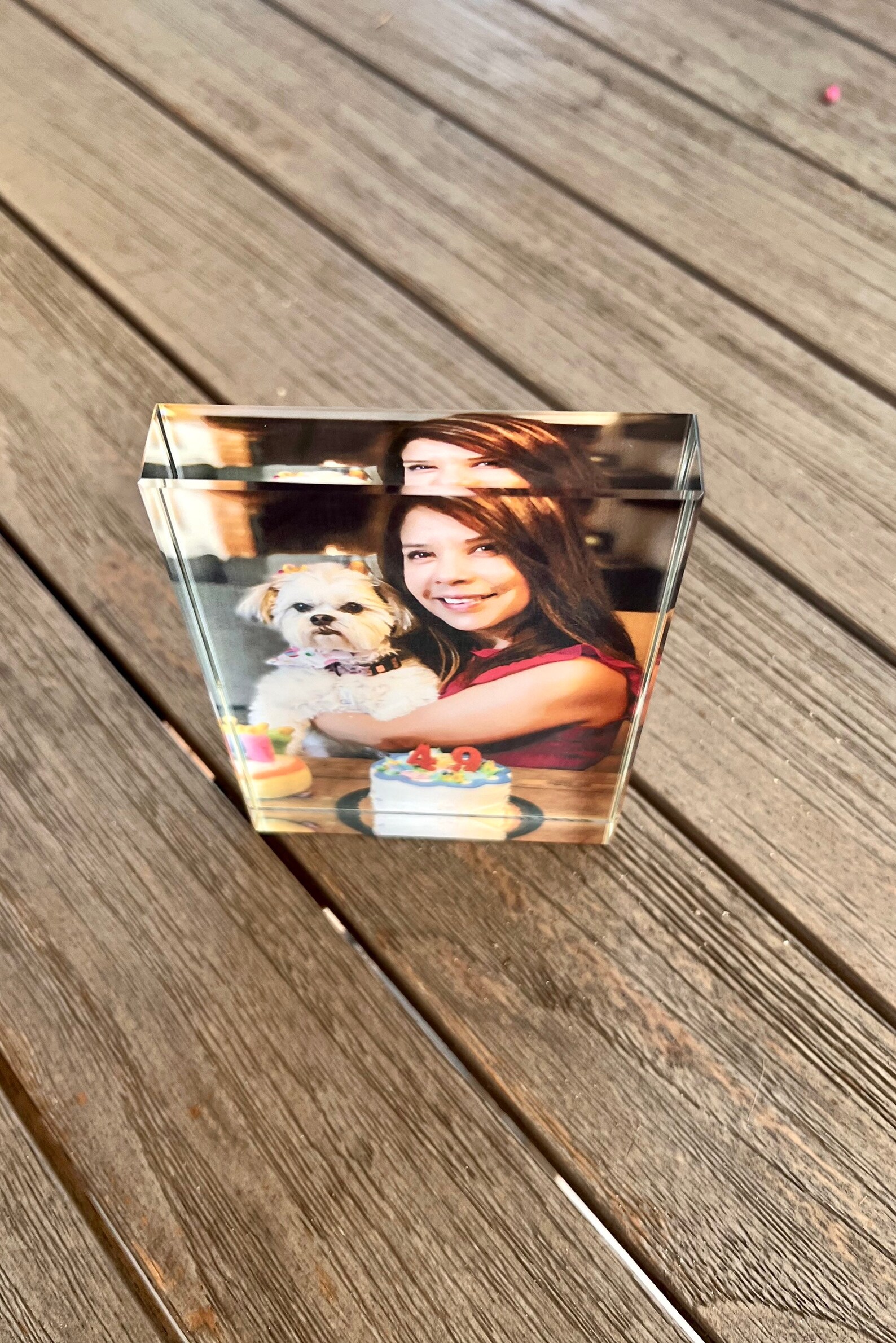 Glass Photo Block Personalize Your Home With an Elegant - Etsy