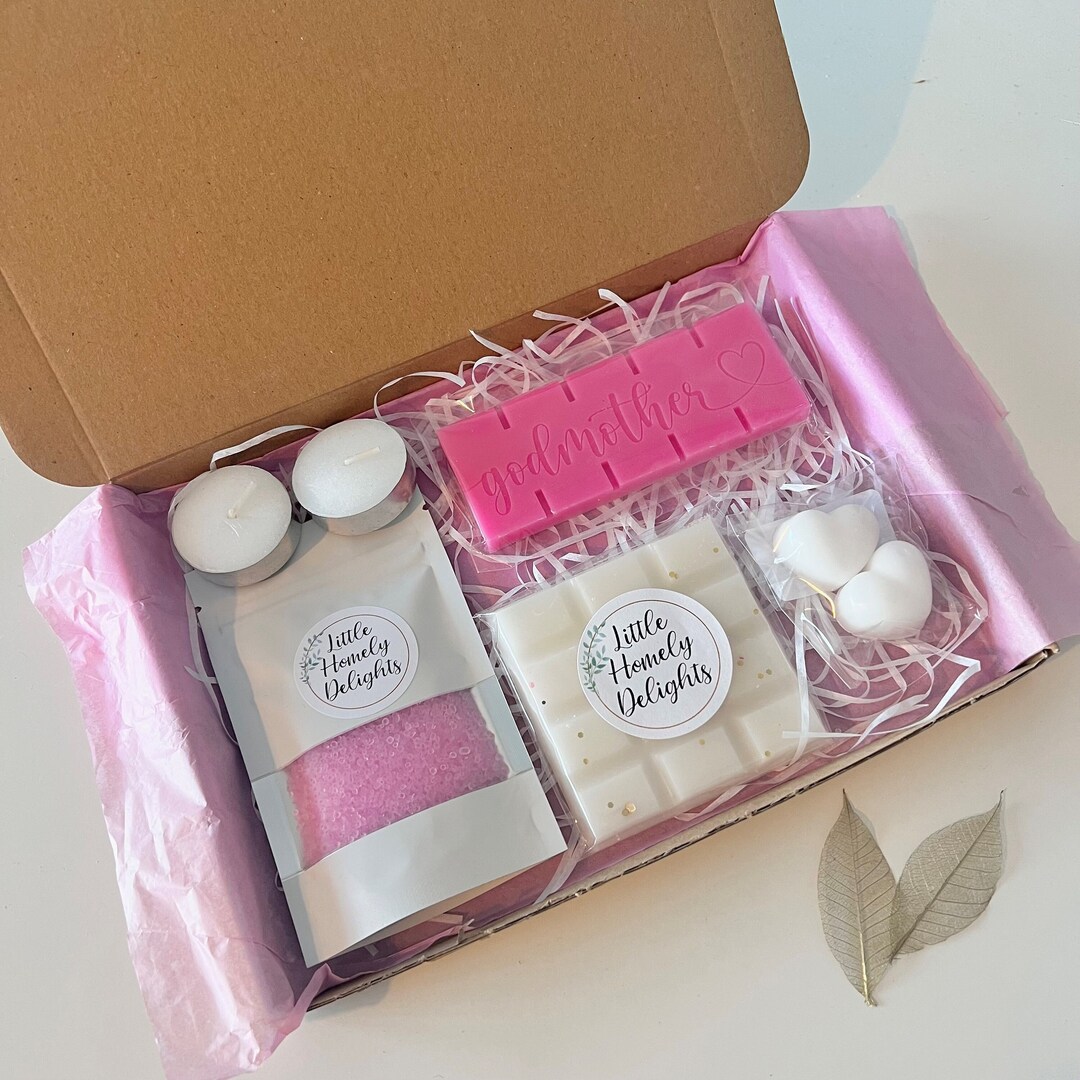 Godmother Gift Box, Wax Melt Gift Set, Gift for God Mother, Letterbox Gift, Thank You, Handmade ...