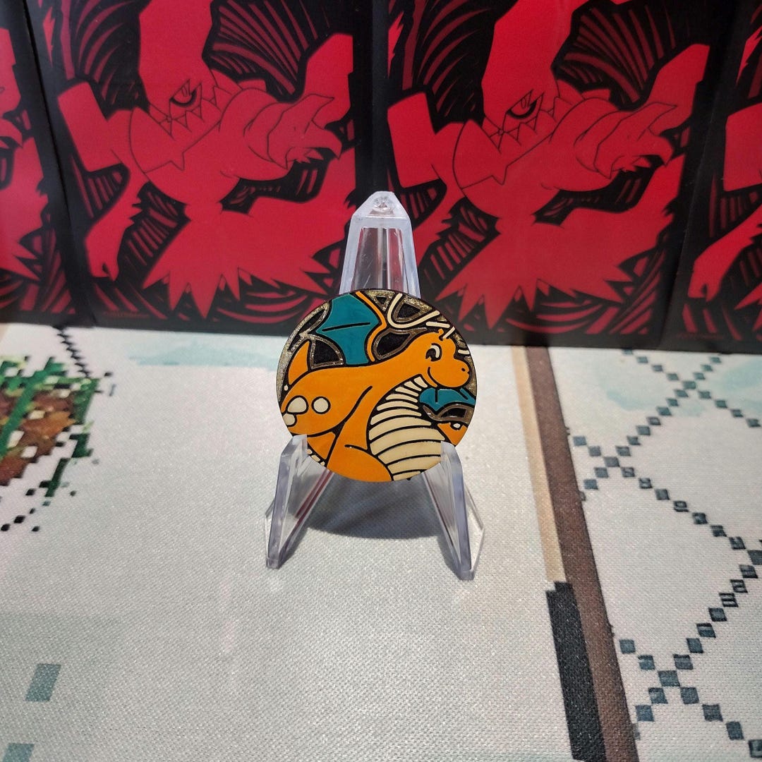 Painted Pokemon Coin - Dragonite - Etsy