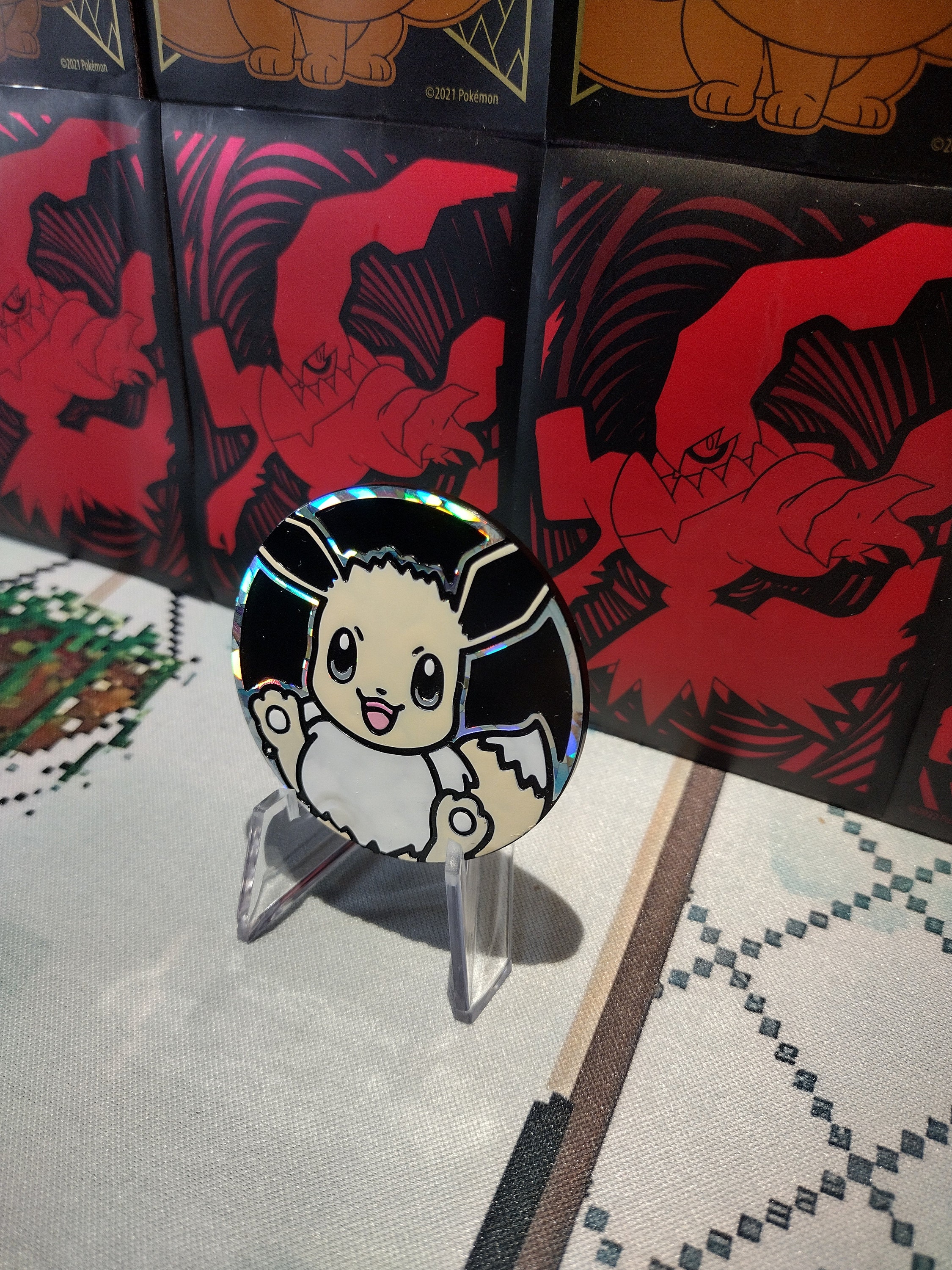 Painted Pokemon Coin Eevee - Etsy