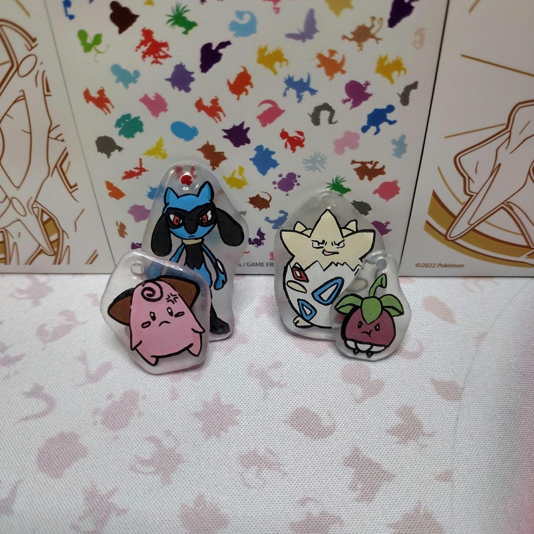 Pokemon Charms | Angry Baby Pokemon | Keychain | Necklace | Made to ...