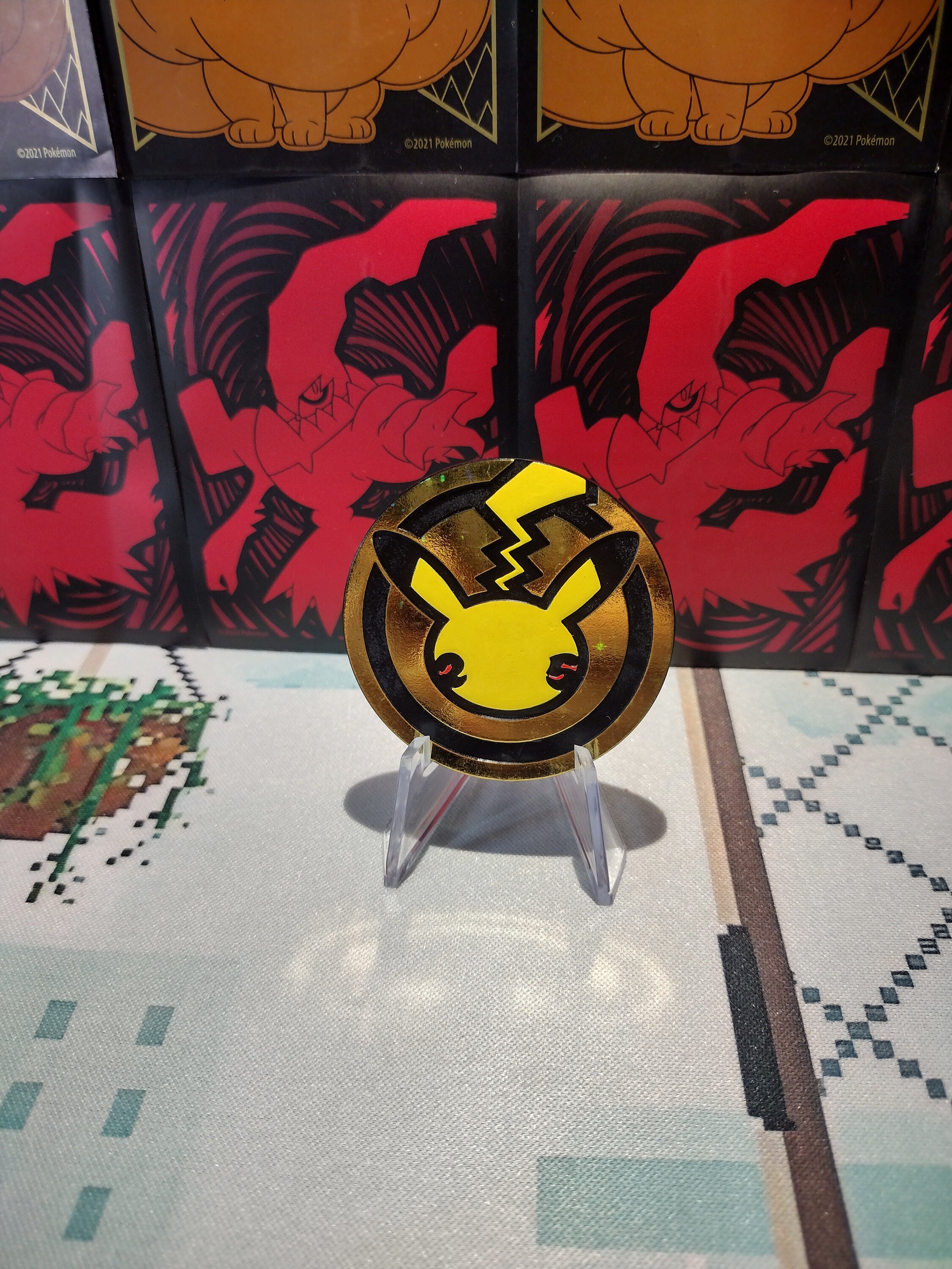 Painted Pokemon Coins 25th Anniversary Pikachu - Etsy