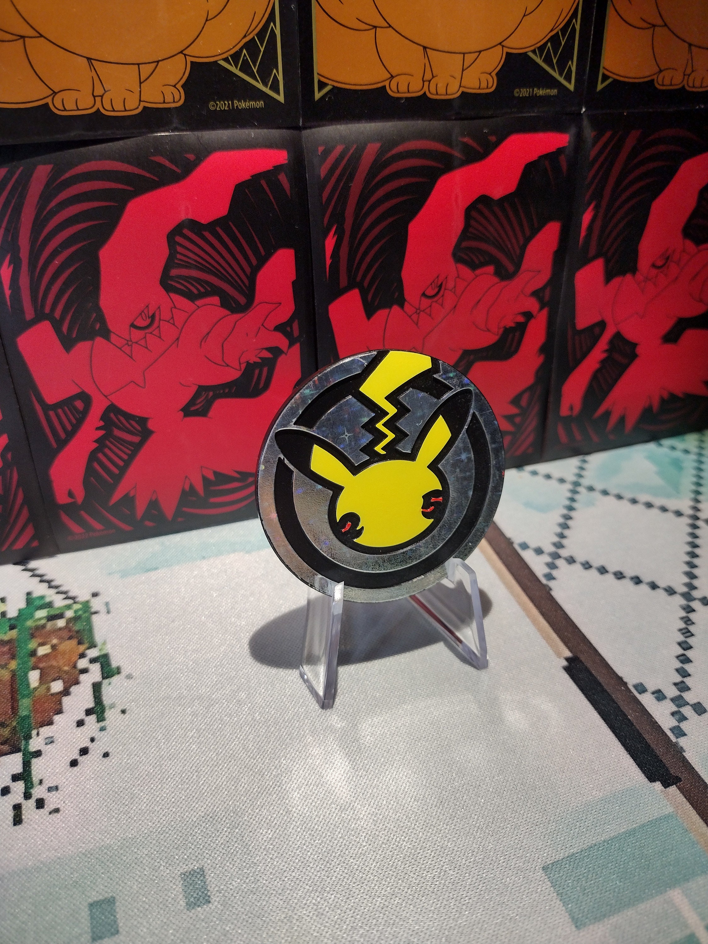 Painted Pokemon Coins 25th Anniversary Pikachu - Etsy