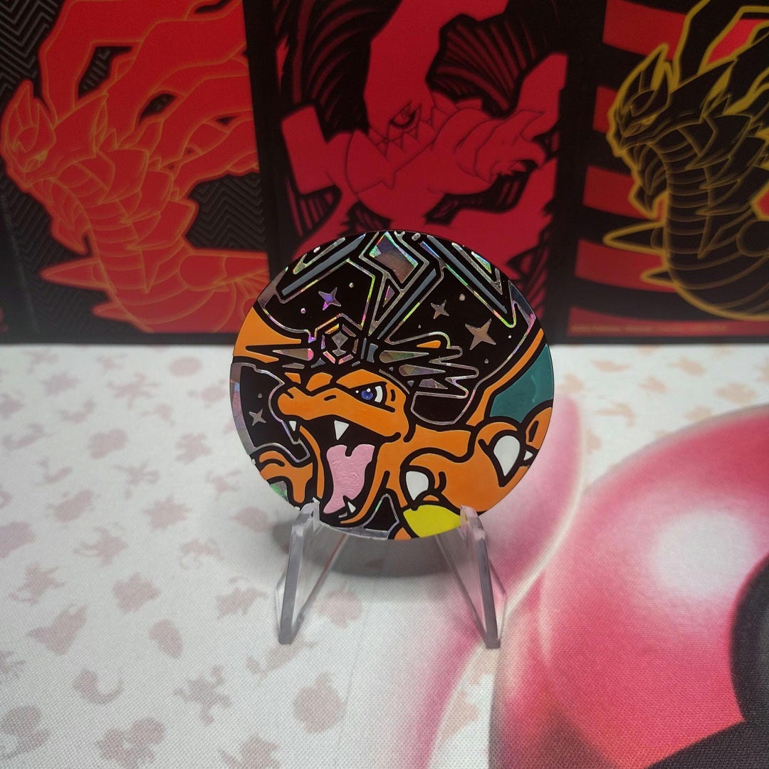 Painted Pokemon Coin - Terastallize Charizard - Etsy