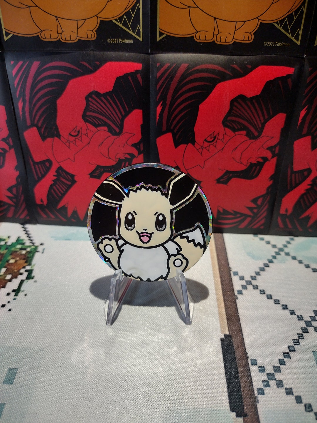 Painted Pokemon Coin Eevee - Etsy