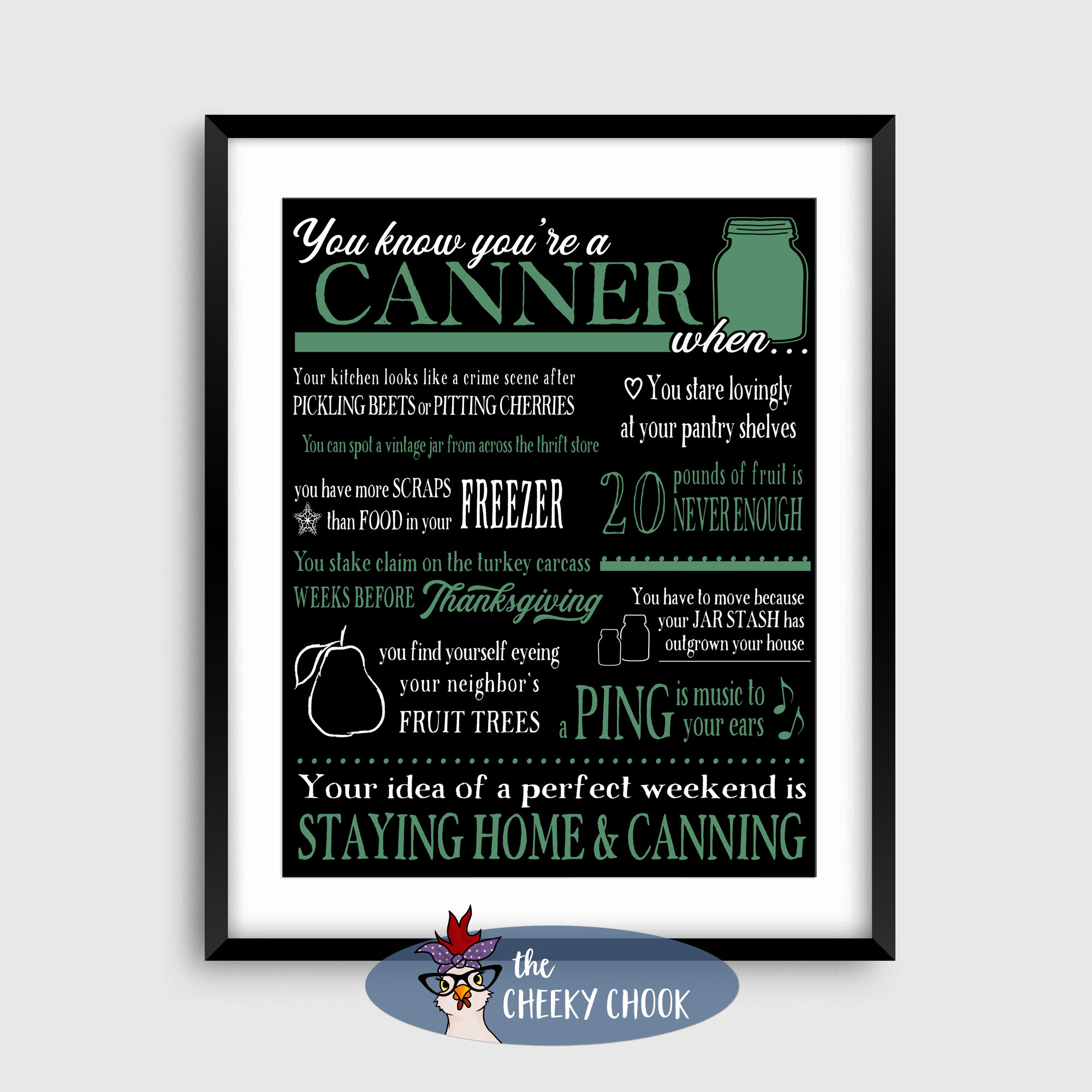 Digital Printable: You Know You're A Canner When...funny Canning Gift ...