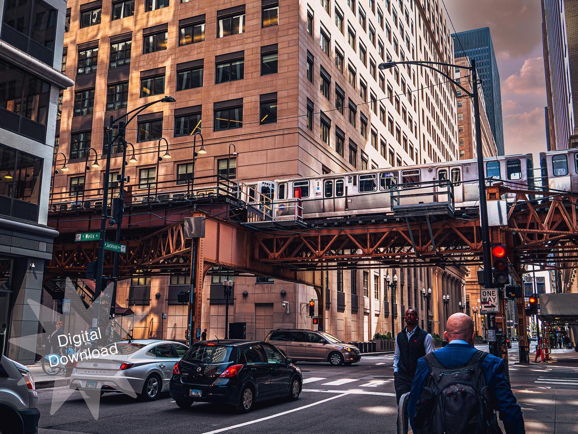 Chicago Loop Street Photography, Travel Photography, Photo, Digital ...