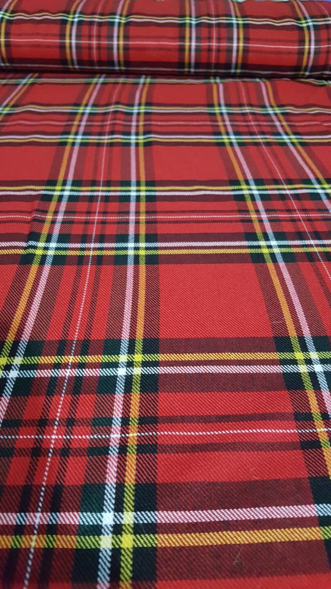 Rotes Kariertes Kleid Tartan STOFF Viskose Kariert Fashion - Etsy.de