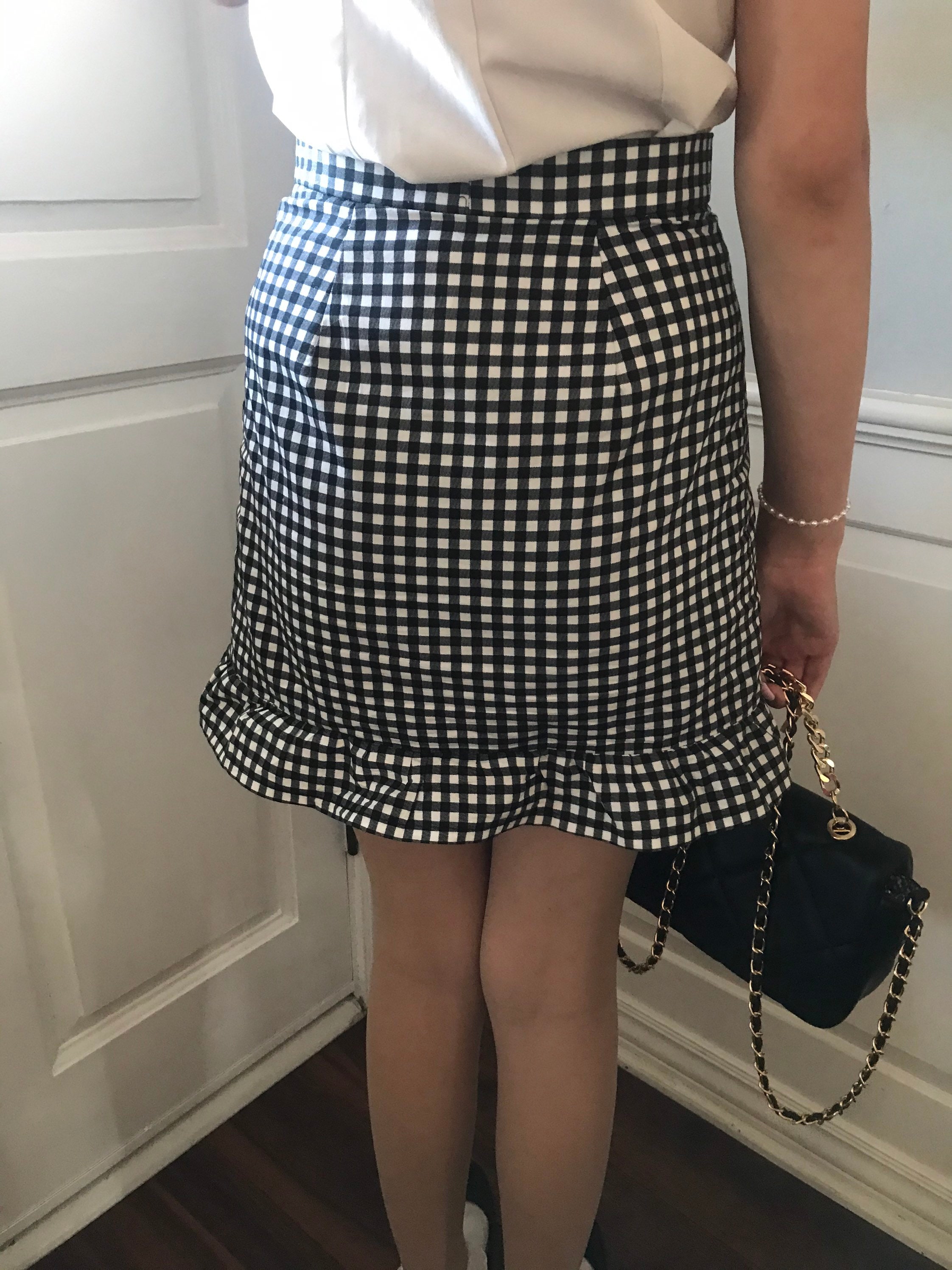 Black and White Checker Skirt - Etsy