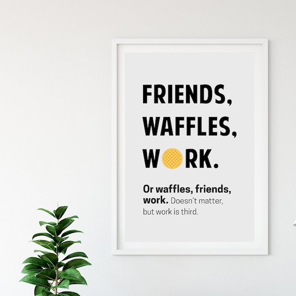 Parks and Rec Waffle Quote Prints - Etsy