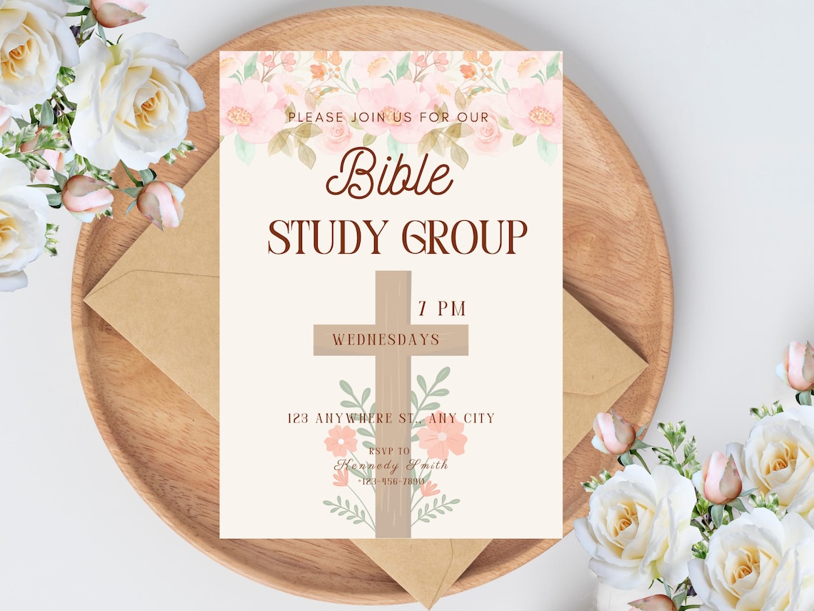 Bible Study Invite, Bible Study Flyer, Editable Invitation, Bible Study ...