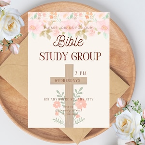 Bible Study Invite, Bible Study Flyer, Editable Invitation, Bible Study ...