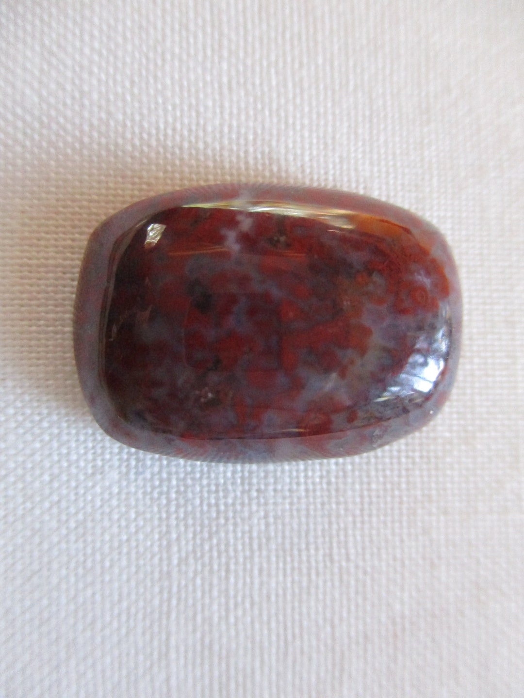 Red Plume Jasper -beautiful Cushion Shape Natural Stone- Hand Cut ...