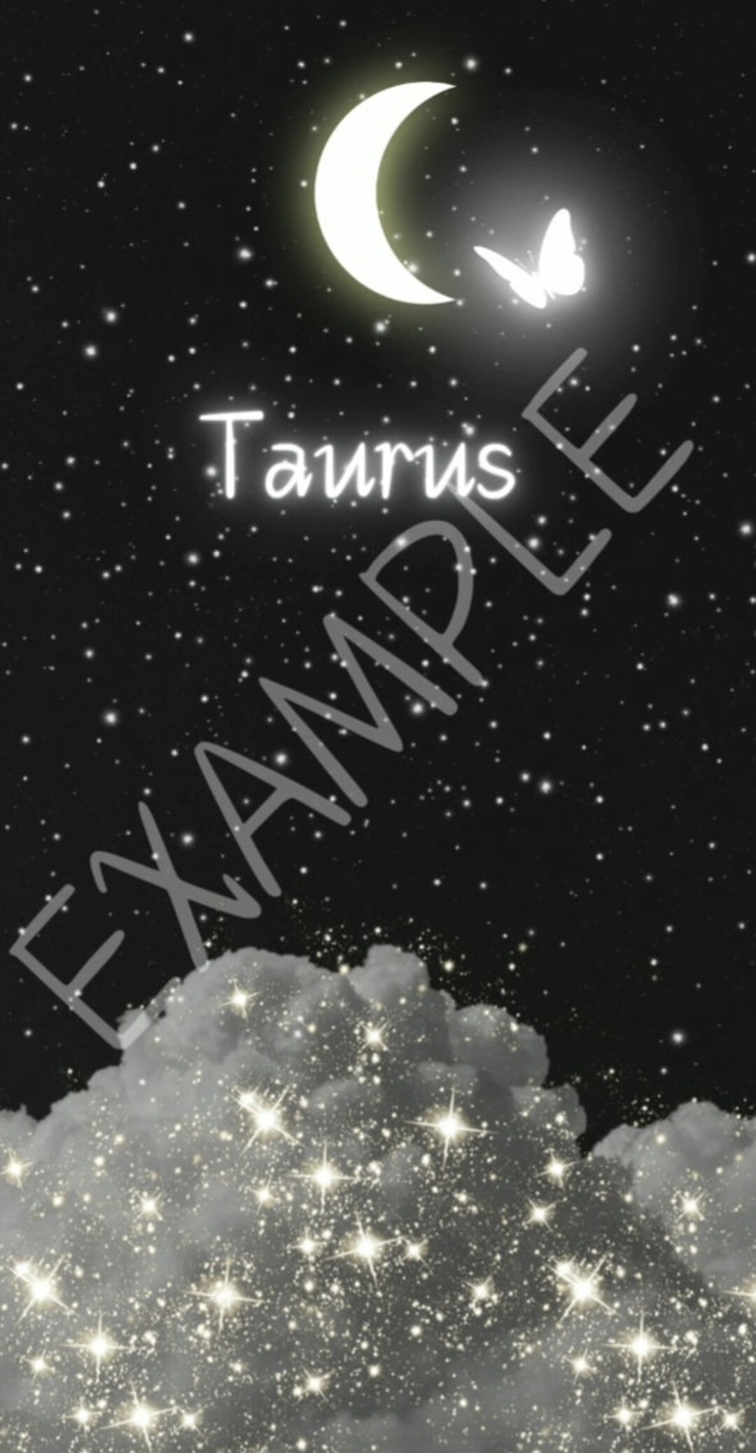 Taurus Butterfly Moon Phone Background Download Instantly Makes A ...