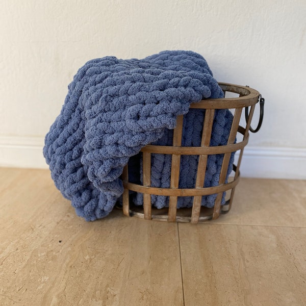 Hand Knit Throw - Etsy