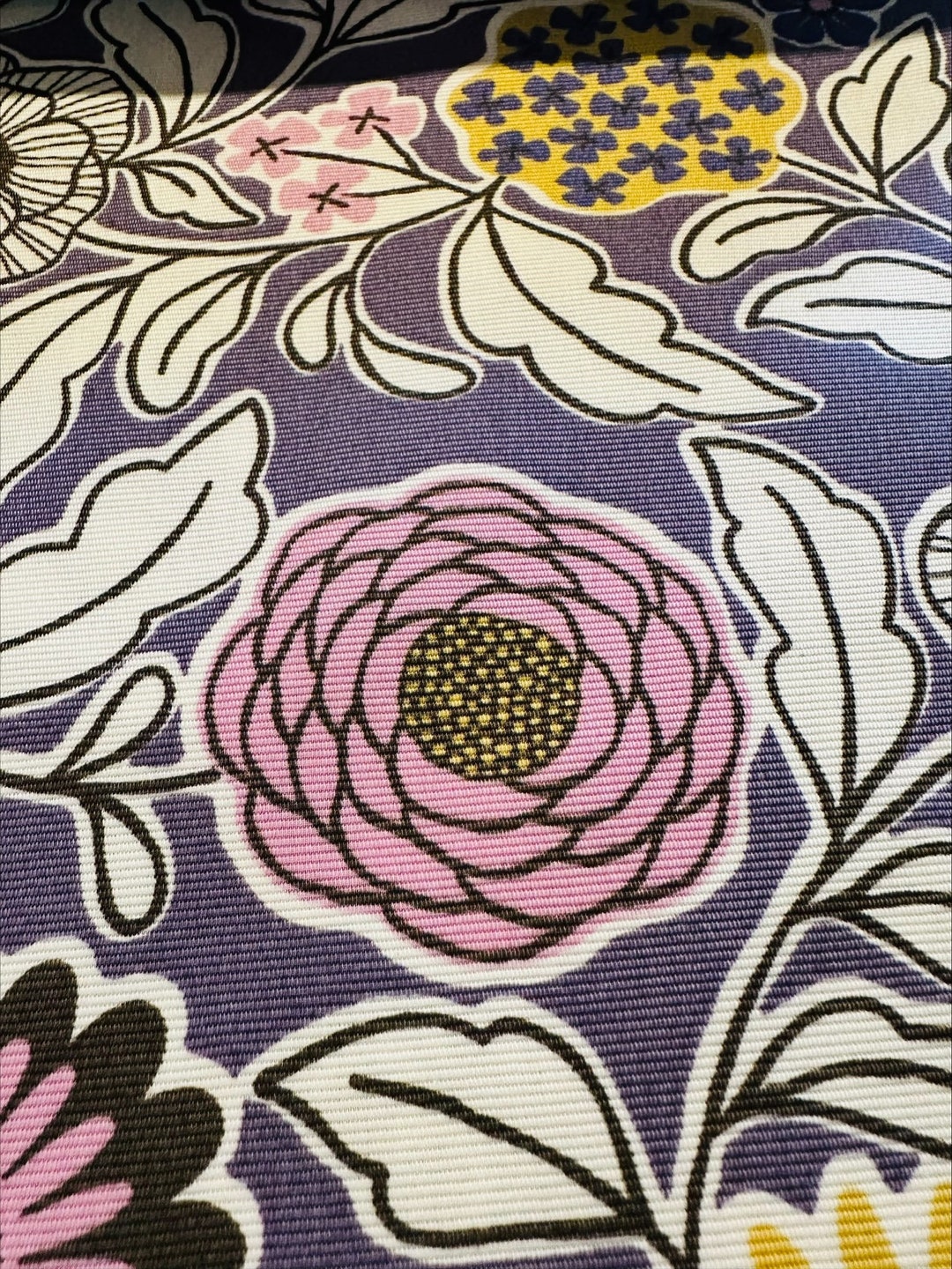 Wide Width North Europe Style Purple Floral Cosmo Wide Cotton Fabric ...