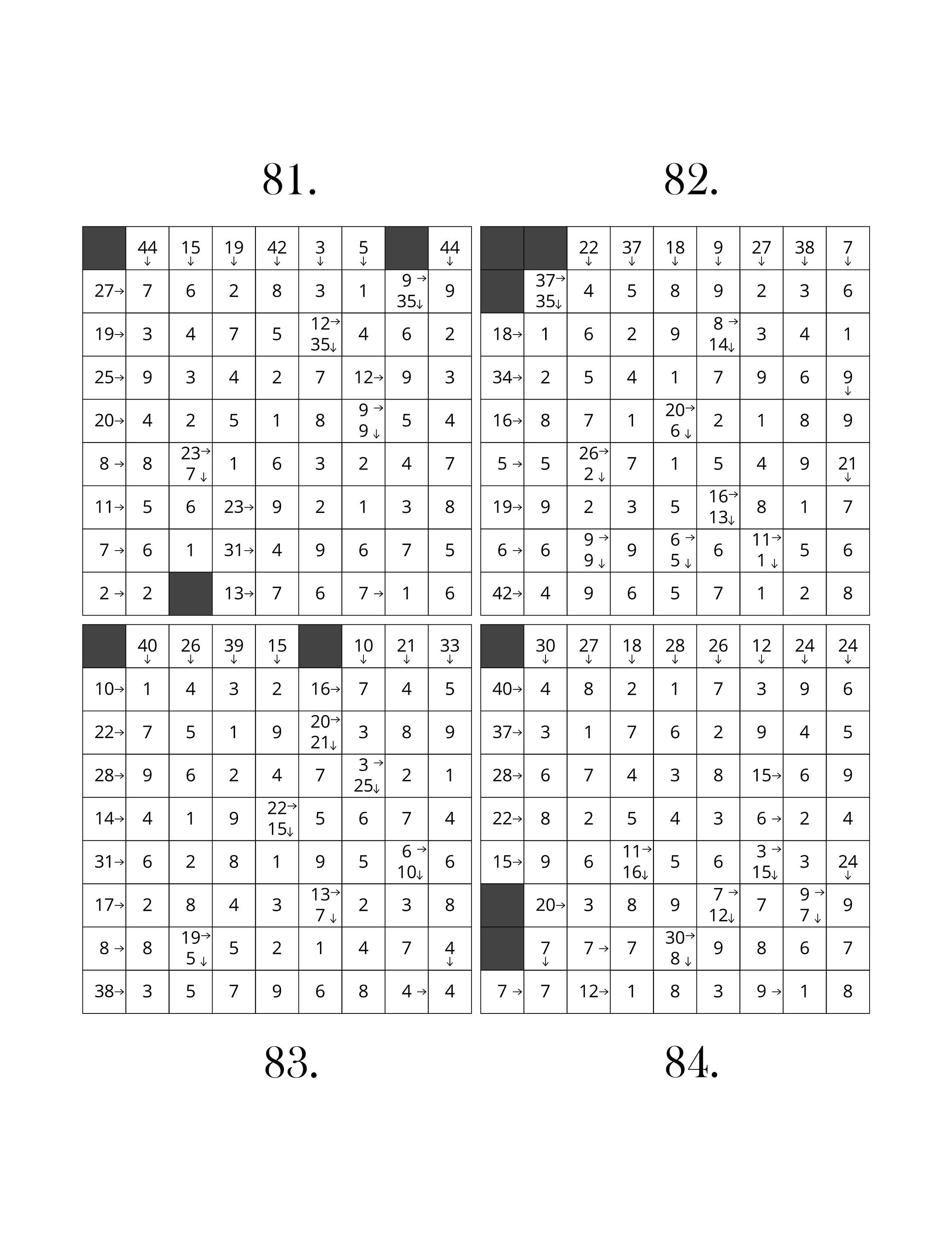 100 9x9 KAKURO Bundle for Adults, Teens, and Seniors Puzzles, Problem ...