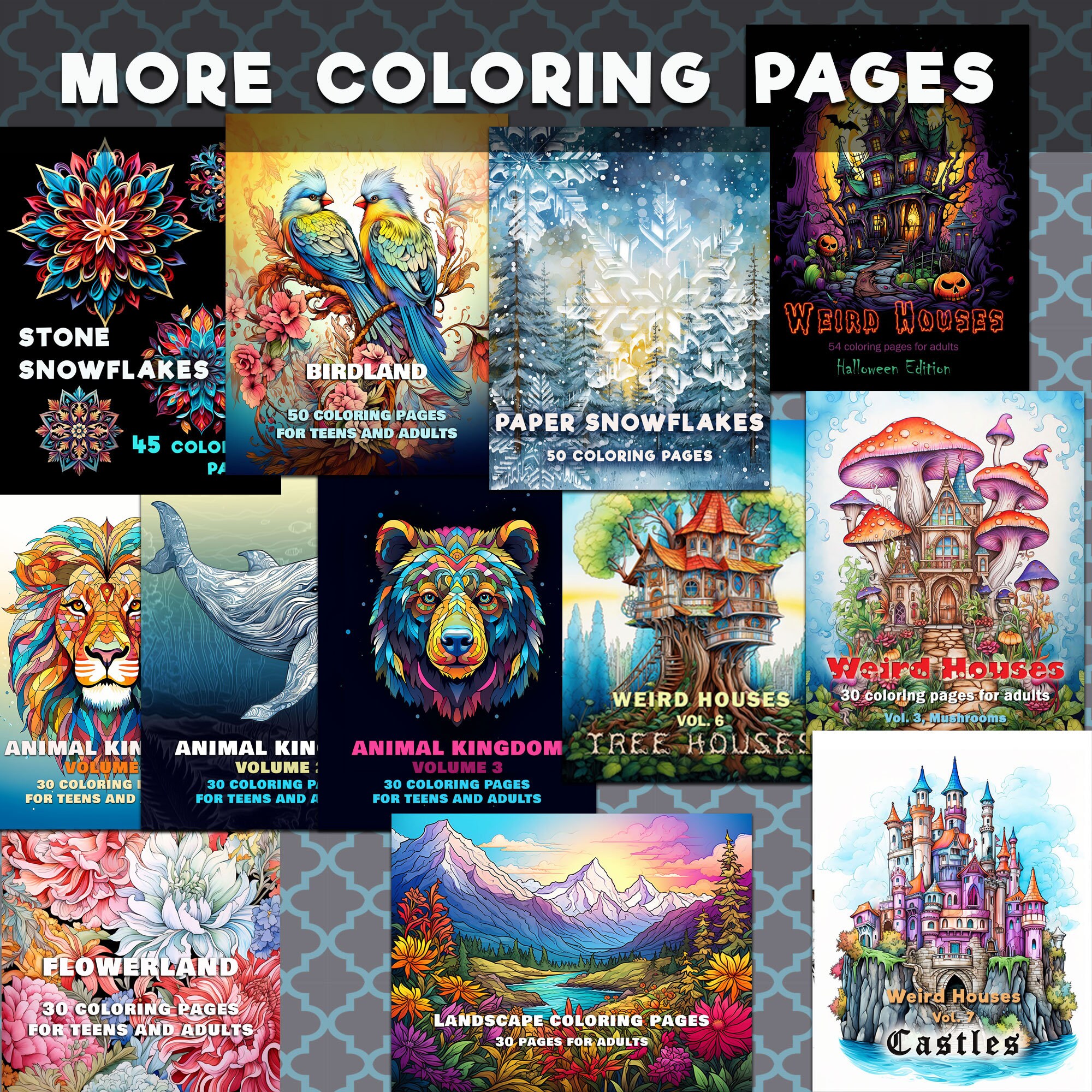 City Rooftops 40 Coloring Pages for Stress Relief for Teens and Adults ...