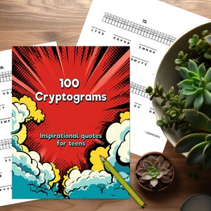 100 Cryptograms Inspirational Quotes for Teens Puzzles Motivation ...