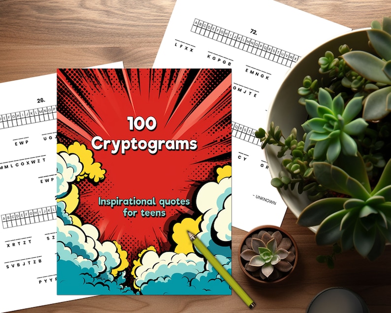 100 Cryptograms Inspirational Quotes for Teens Puzzles Motivation ...