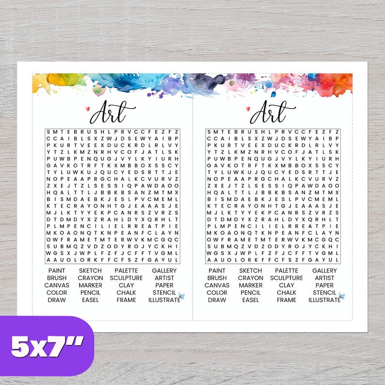Printable Digital Art Word Search Puzzle, Classroom Activity, Word ...