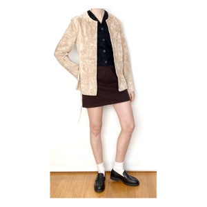 Vintage SUEDE Leather Blanket Stitch Jacket / Size S M - Etsy