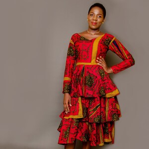 African 3 Steps Flared Dress| Ankarachic| Africanprintdress ...
