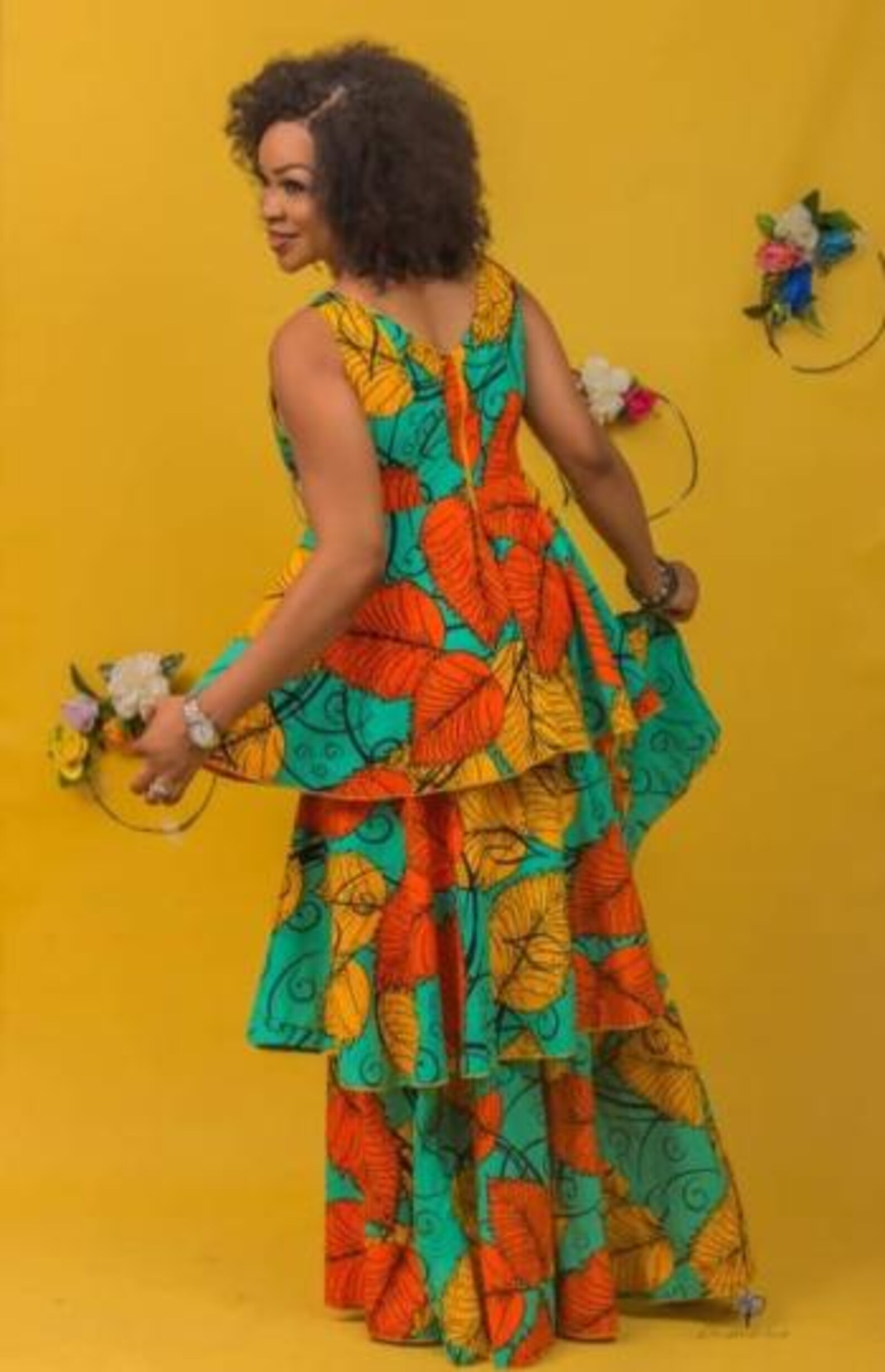 African Print 3-step Maxi Dress| Ankara Fabric| Ankara 3 Step Gown ...