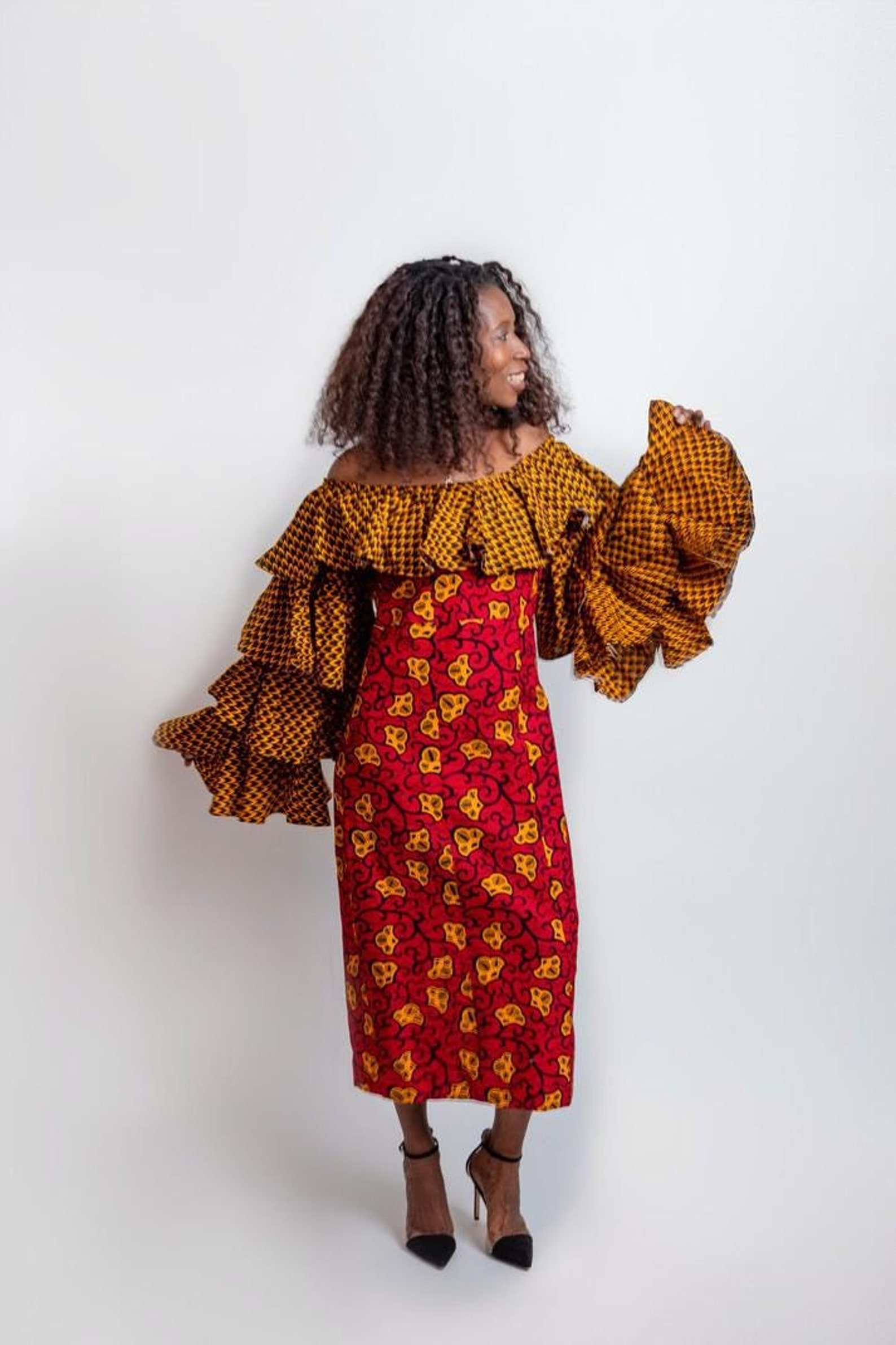 Ankara Gown With 3 Steps Hands| Ankara Dress| Stylish Ankara| Ankara ...