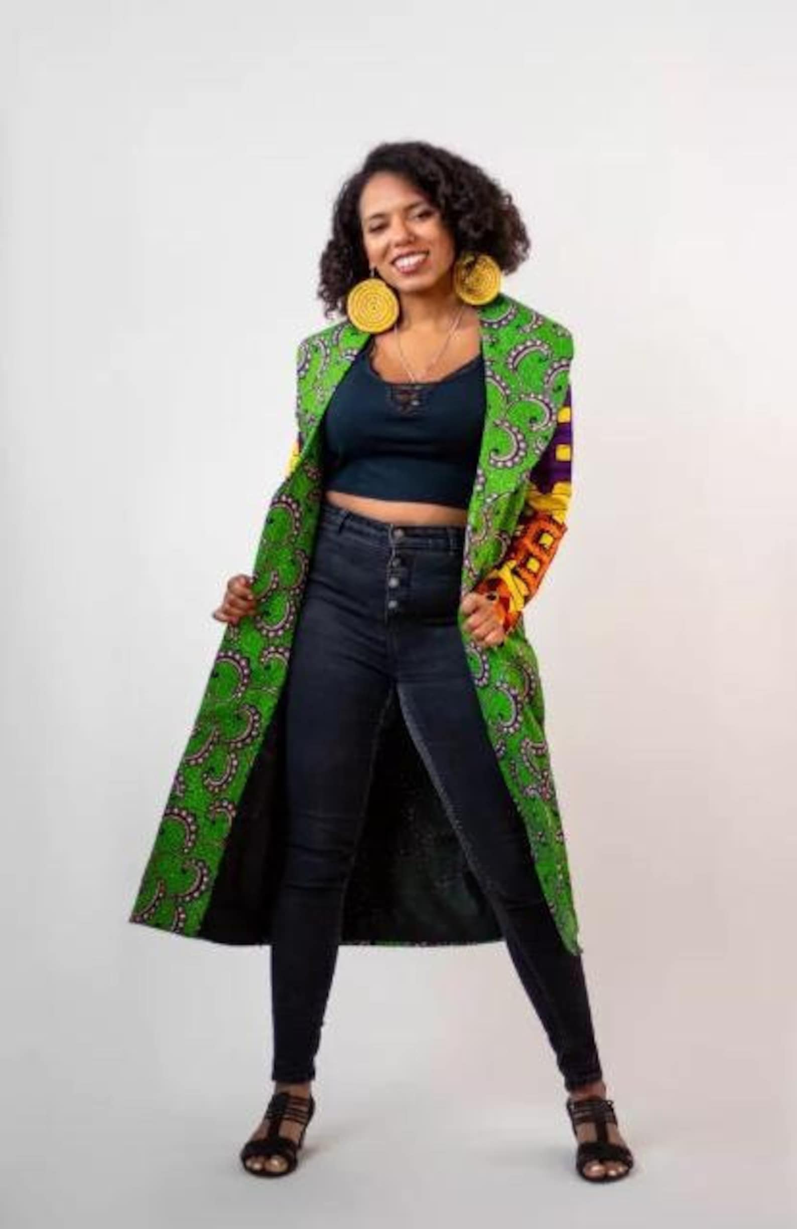 African Ankara Jacket|african Print Long Jacket| African Print Long ...