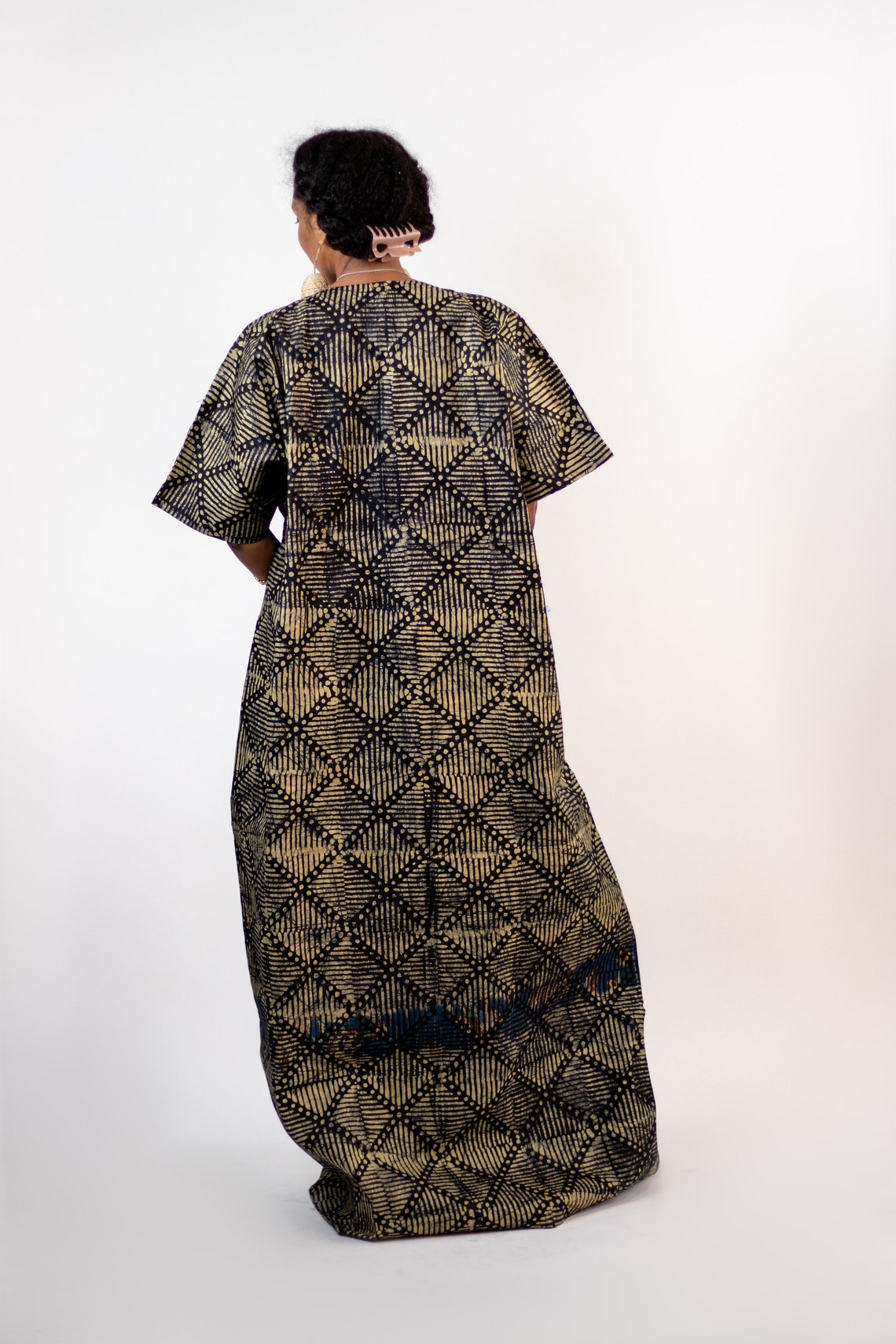 Adire Bubu| Adire Dress | Maxi Dress |silk Satin Kaftan| Tie and Dye ...