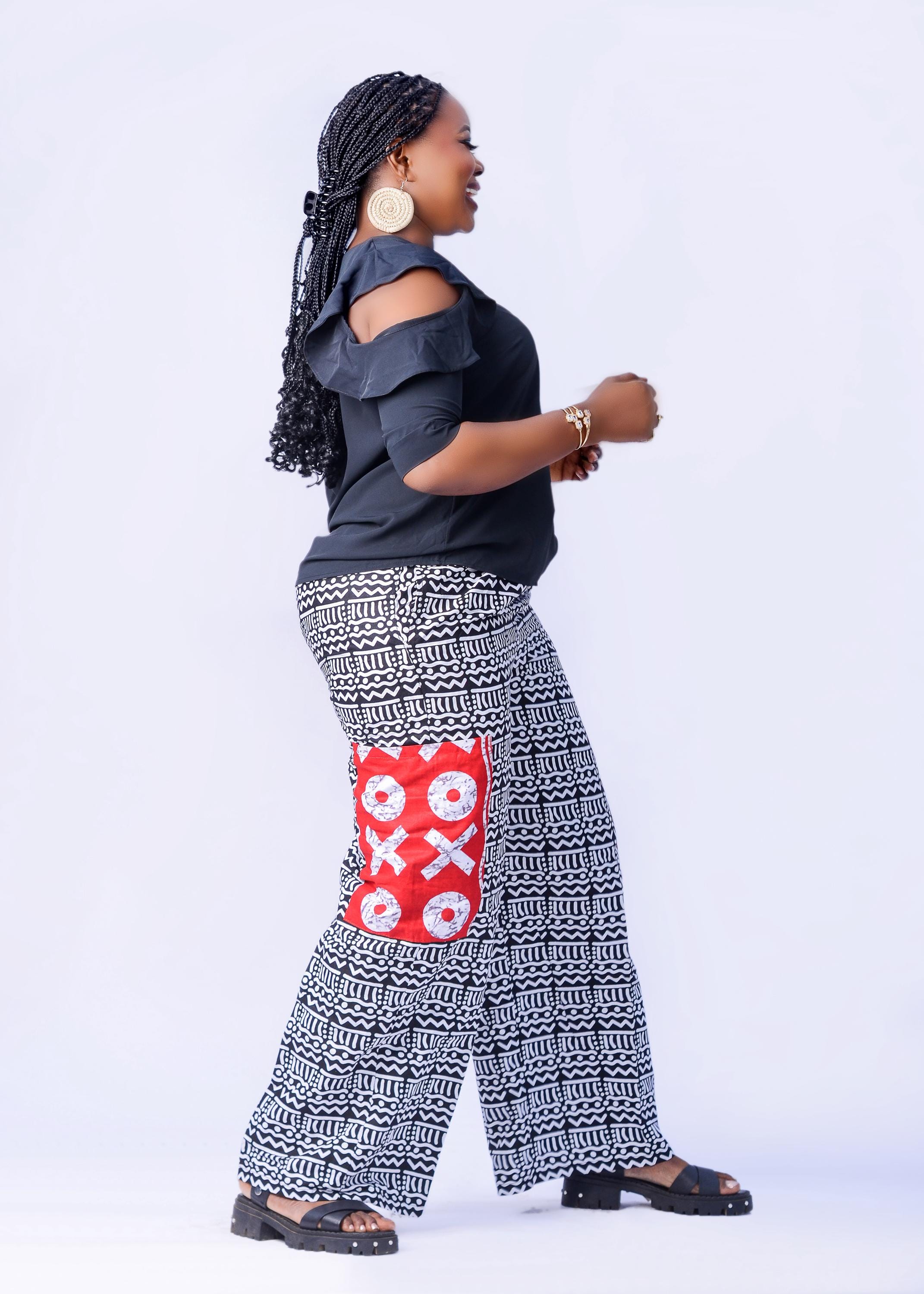 Adire Wide Leg Pants |african Print Palazzo Trousers|handmade Ankara ...