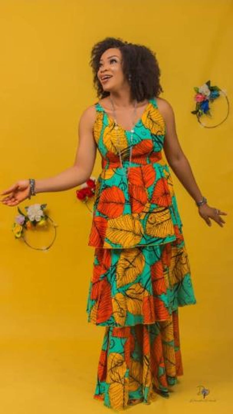 African Print 3-step Maxi Dress| Ankara Fabric| Ankara 3 Step Gown ...