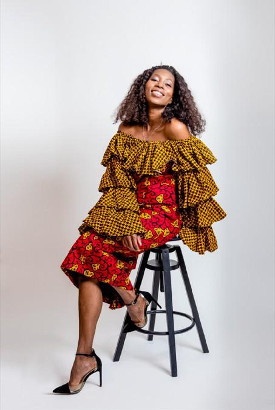 Ankara Gown With 3 Steps Hands| Ankara Dress| Stylish Ankara| Ankara ...