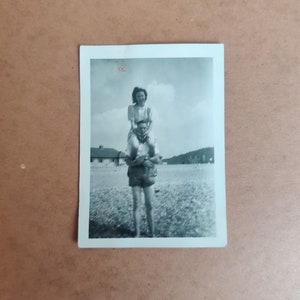 Shoulder Ride on the Beach Portrait Seaton 1947, Black and White Photo ...