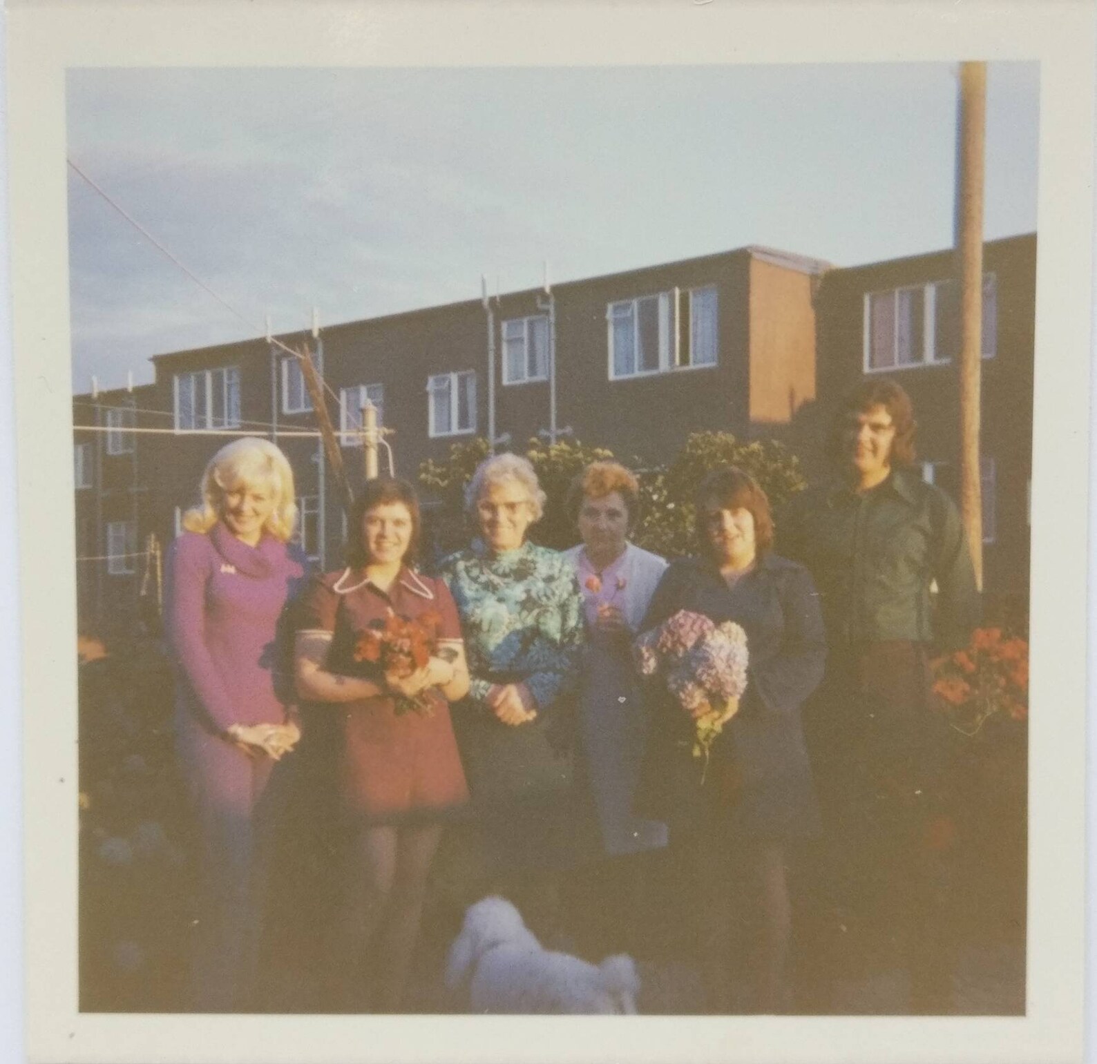 Vintage Colour Photo Group Photo Outside, 1970s, Original Photo, Old ...