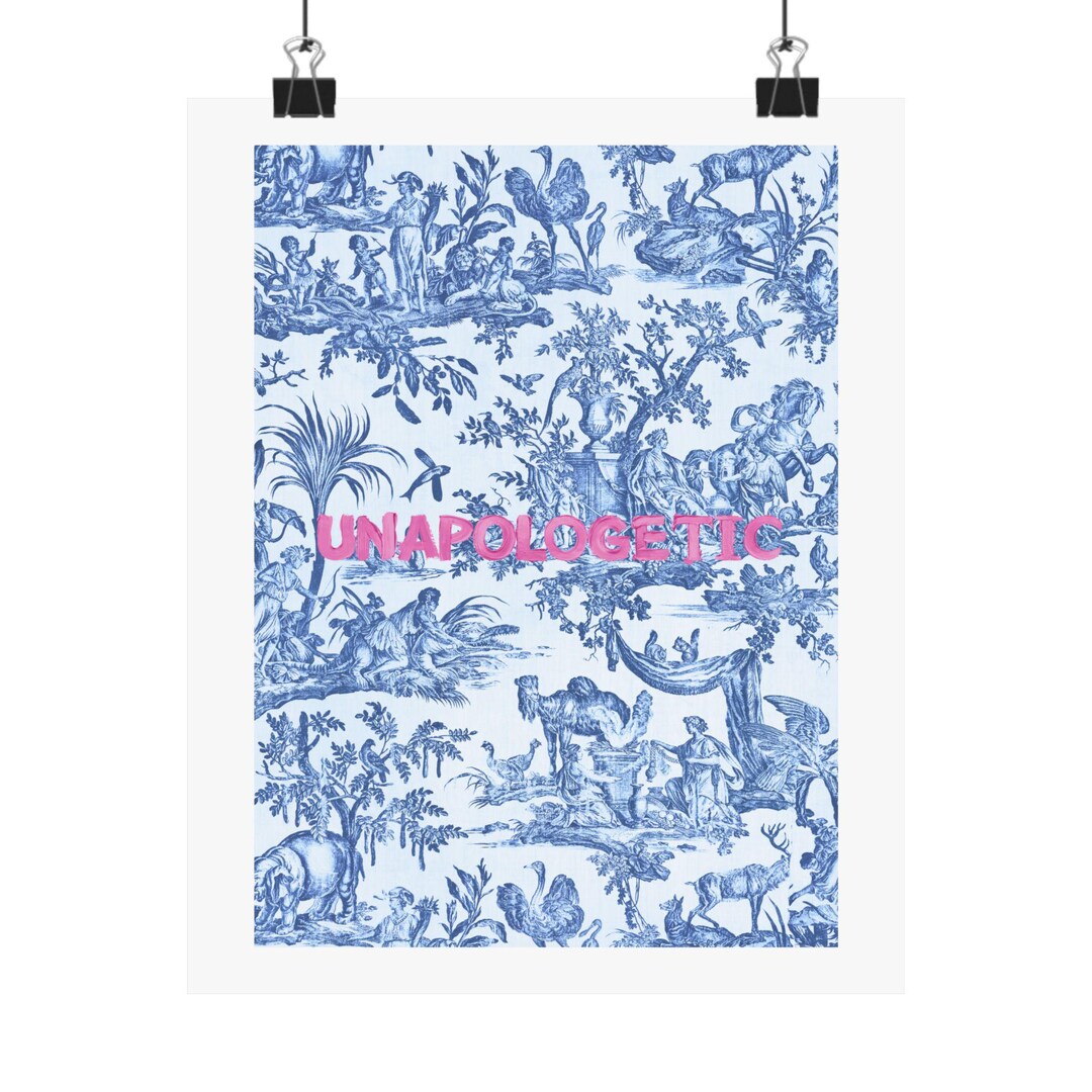 Unapologetic Toile Poster | Matte Vertical Poster - Etsy