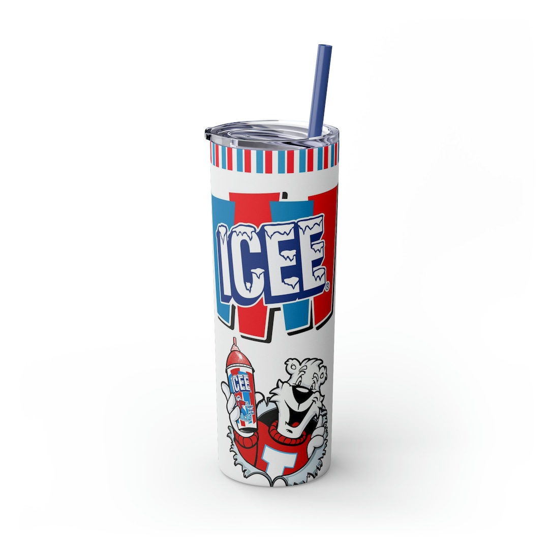 Icee Skinny Tumbler With Straw, 20oz - Etsy